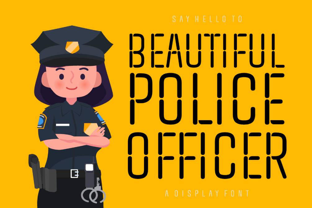 Beautiful Police Officer Font by 7NTypes